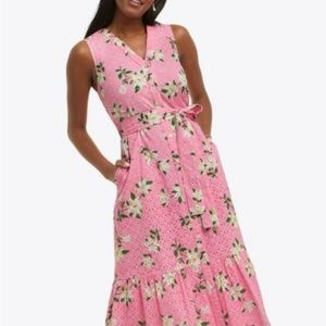 Draper James | Dresses | Nwot Draper James Pink Eyelet Magnolia Midi ...